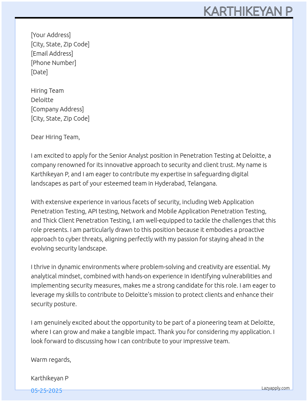 Cover letter for deloitte - LazyApply