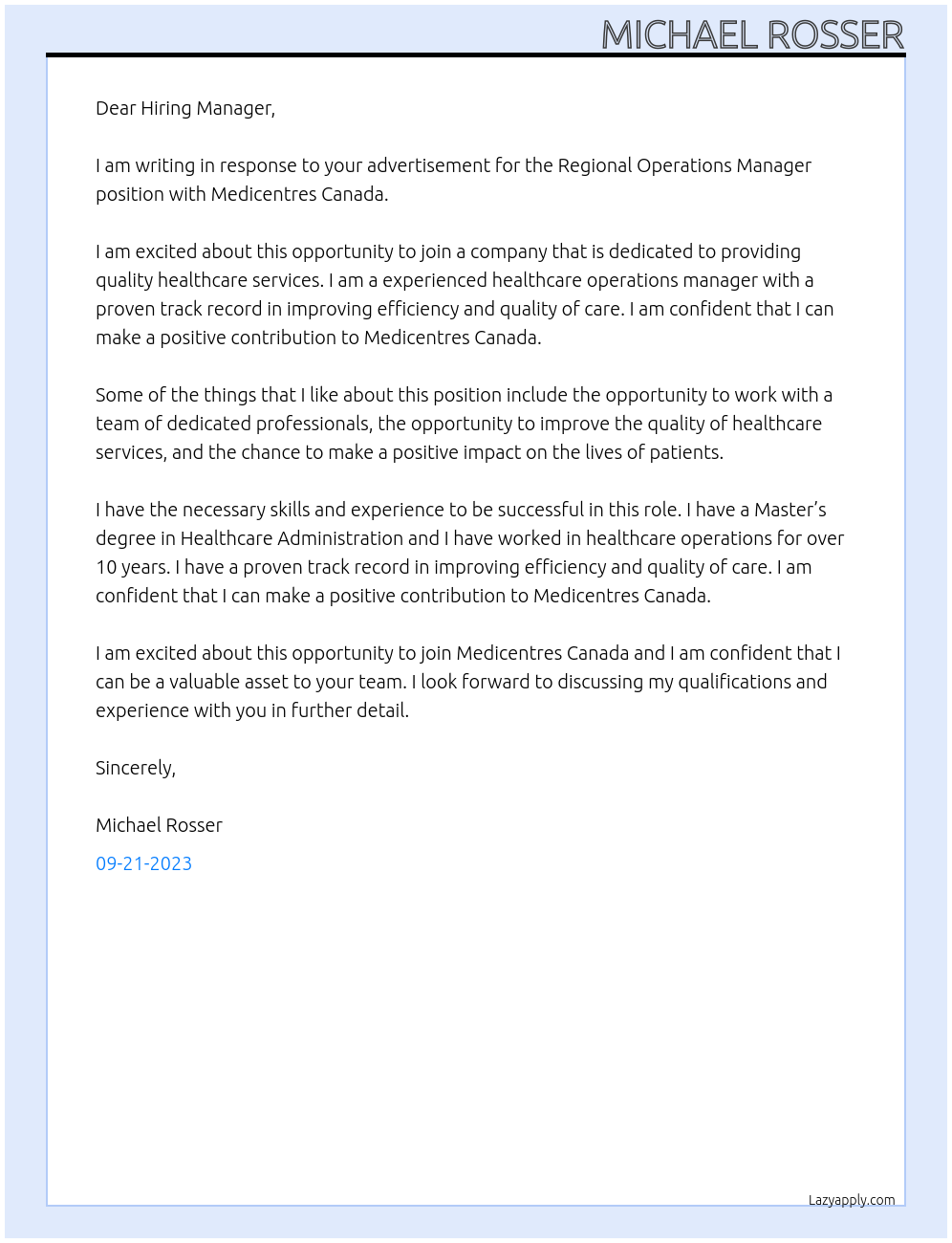 Cover letter for regional operations manager - LazyApply Cover letter for regional operations manager - LazyApply