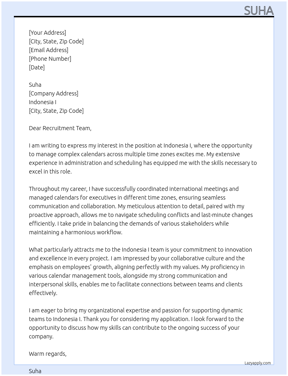 Cover letter for please describe your experience managing complex ...