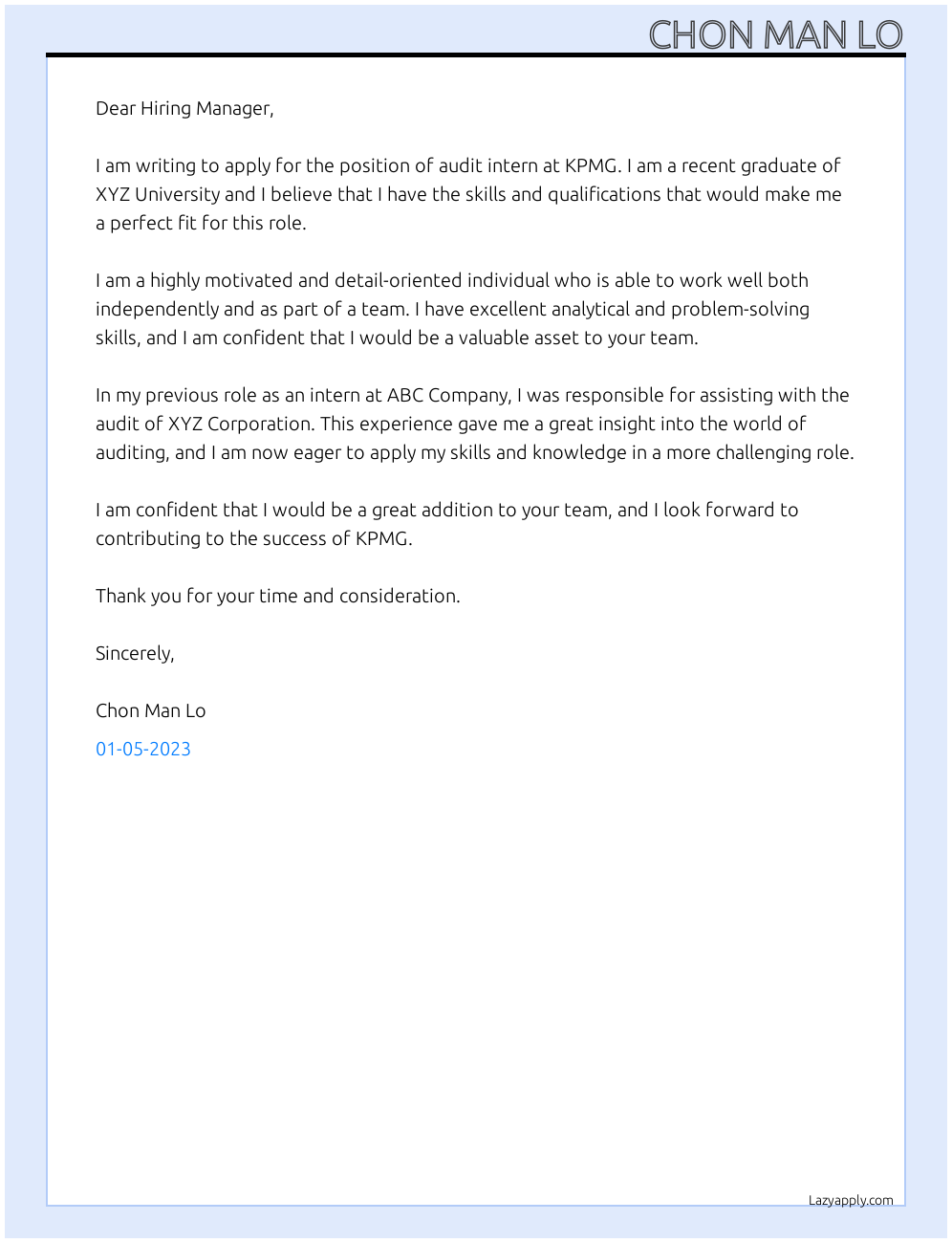 Cover Letter For Kpmg LazyApply Cover Letter For Kpmg LazyApply